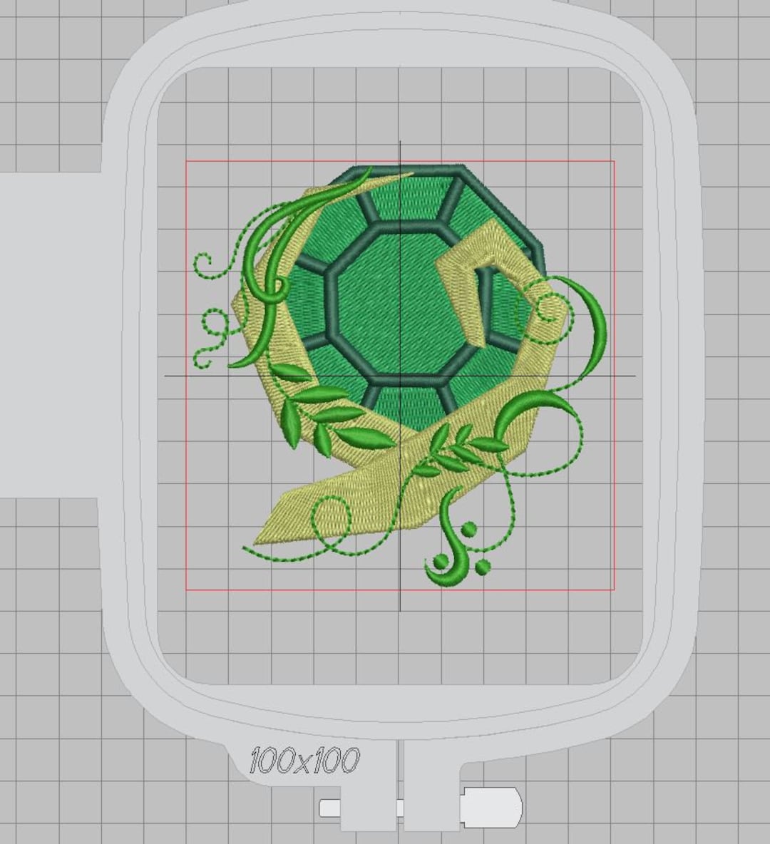 Zelda Machine Embroidery Design - Ocarina Kokiri Emerald Embellished ...