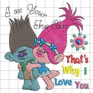 Trolls Machine Embroidery Design - True Colors 4x4 - Etsy