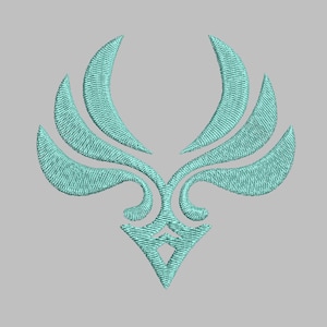 Genshin Machine Embroidery Design - Anemo Symbol 4x4 - Etsy