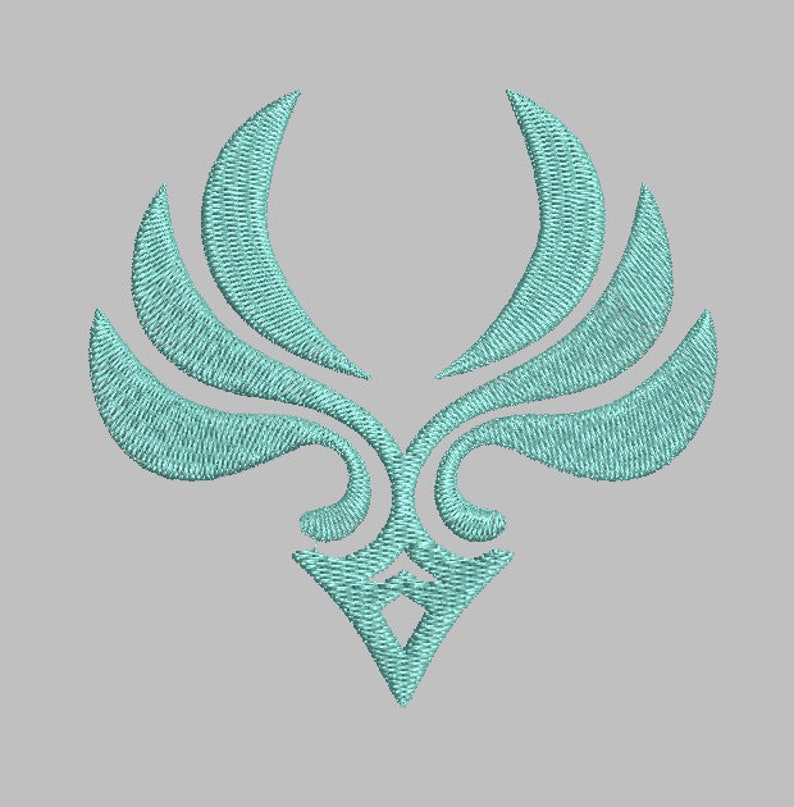 Genshin Machine Embroidery Design Anemo Symbol 4x4 - Etsy
