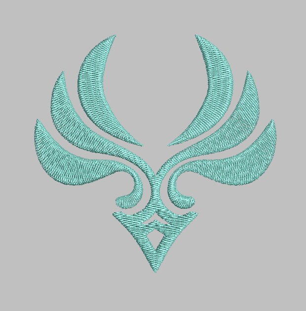 Genshin Machine Embroidery Design - Anemo Symbol 2x2 - Etsy