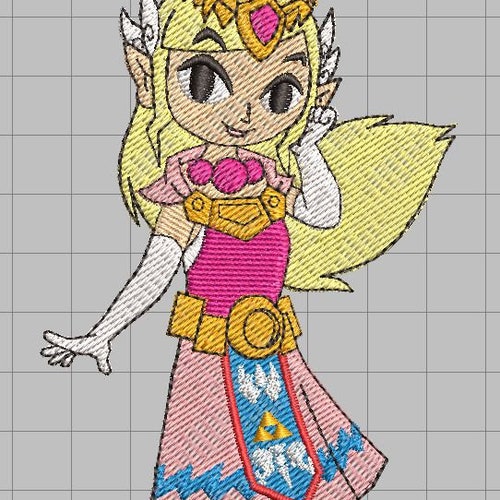 Zelda Machine Embroidery Design Embellished Spirit - Etsy