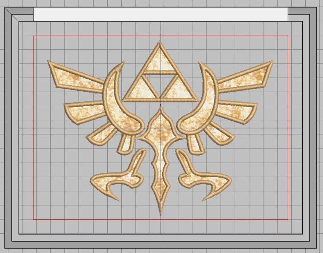 Zelda Machine Embroidery Applique Design - Royal Crest 5x7 - Etsy