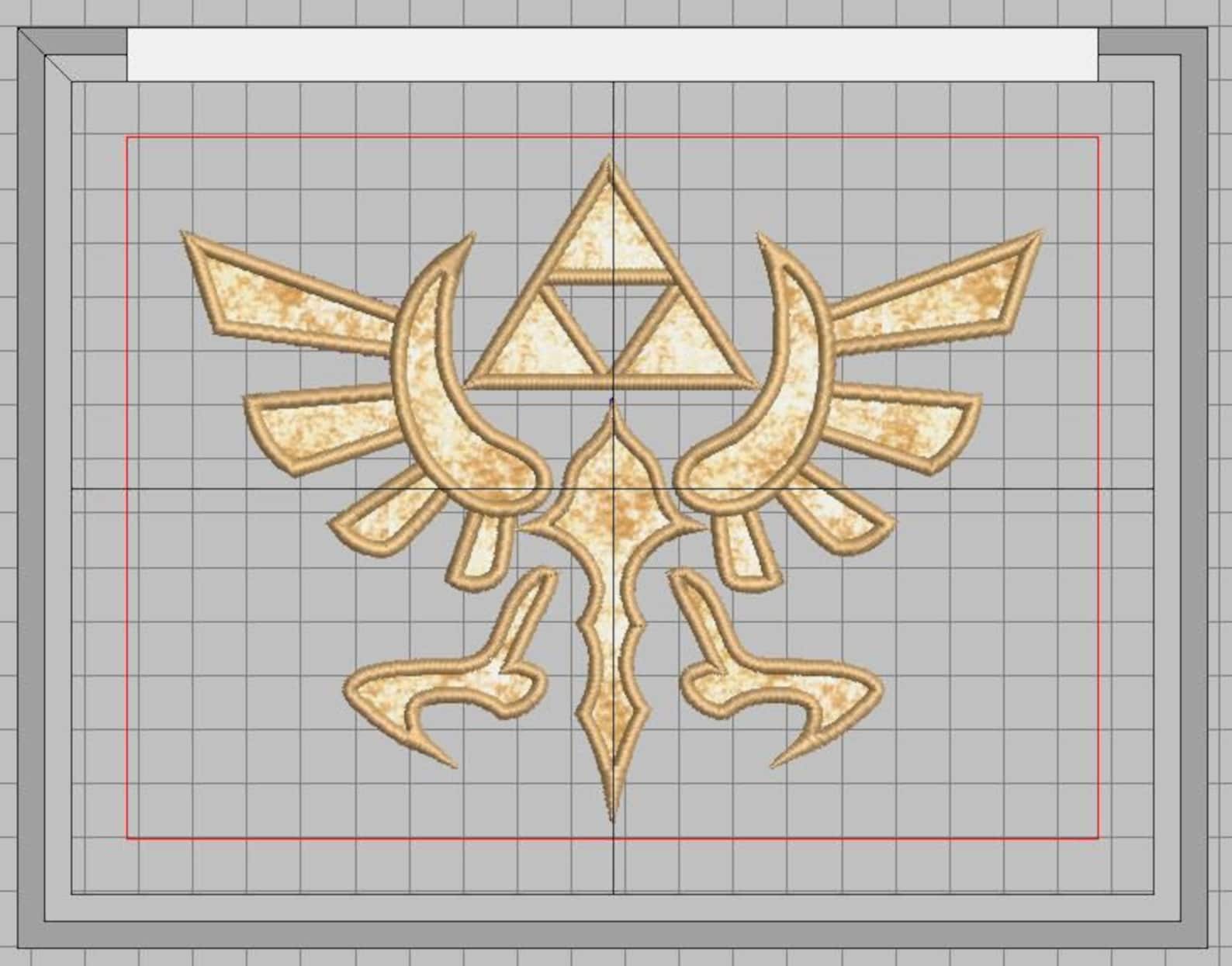 Zelda Machine Embroidery Applique Design - Royal Crest 5x7 - Etsy