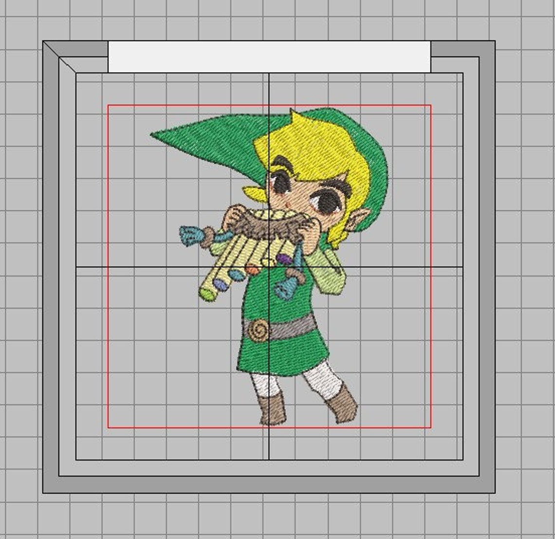 Zelda Machine Embroidery Design Toon Link 4x4 - Etsy