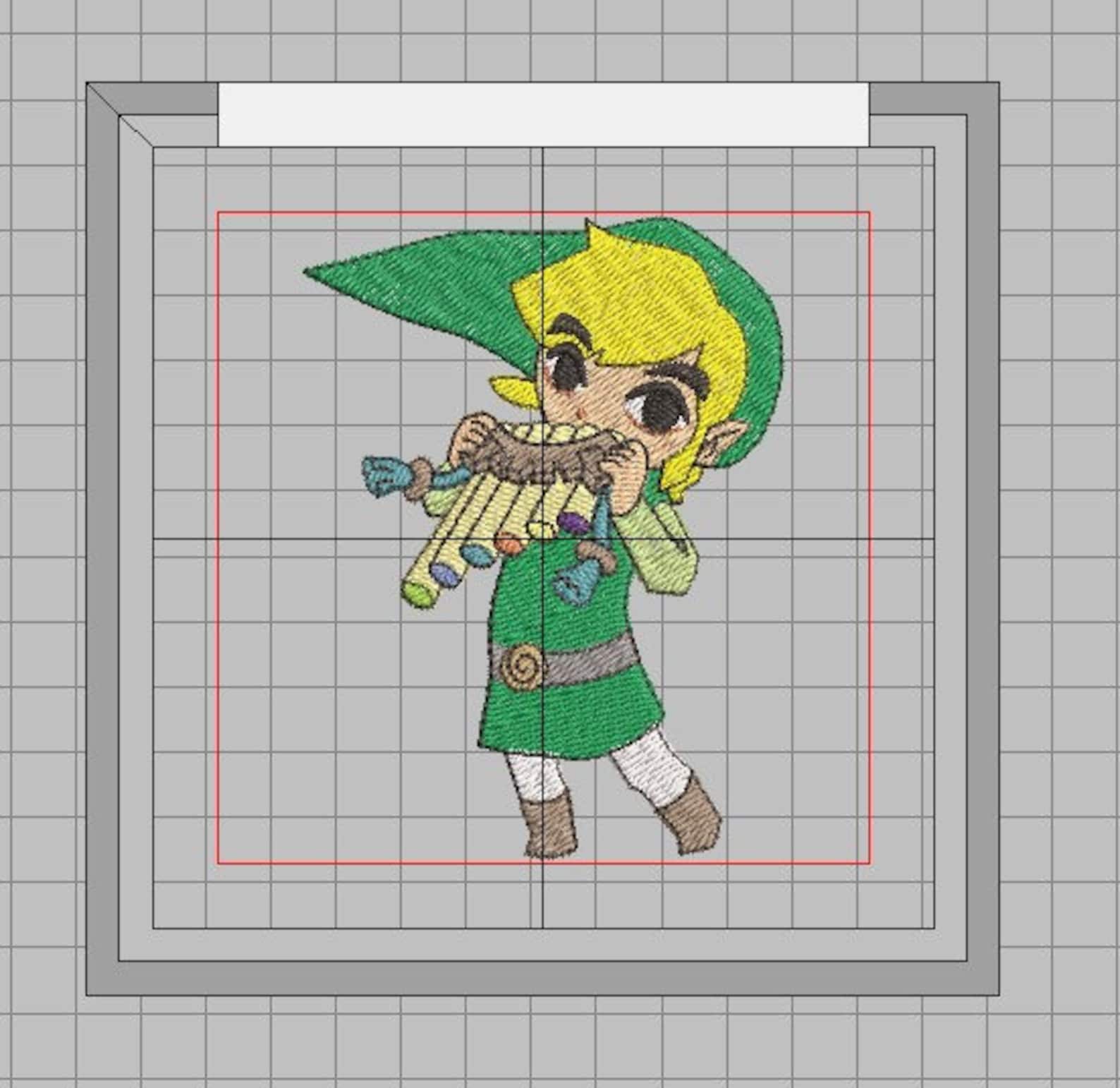 Zelda Machine Embroidery Design Toon Link 4x4 - Etsy