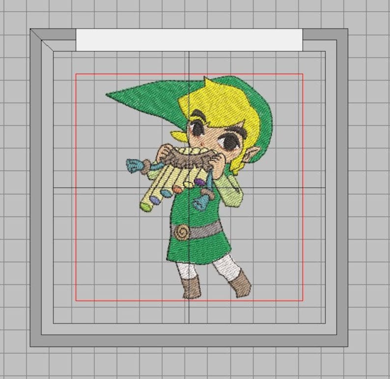 Zelda Machine Embroidery Design Toon Link 4x4 - Etsy