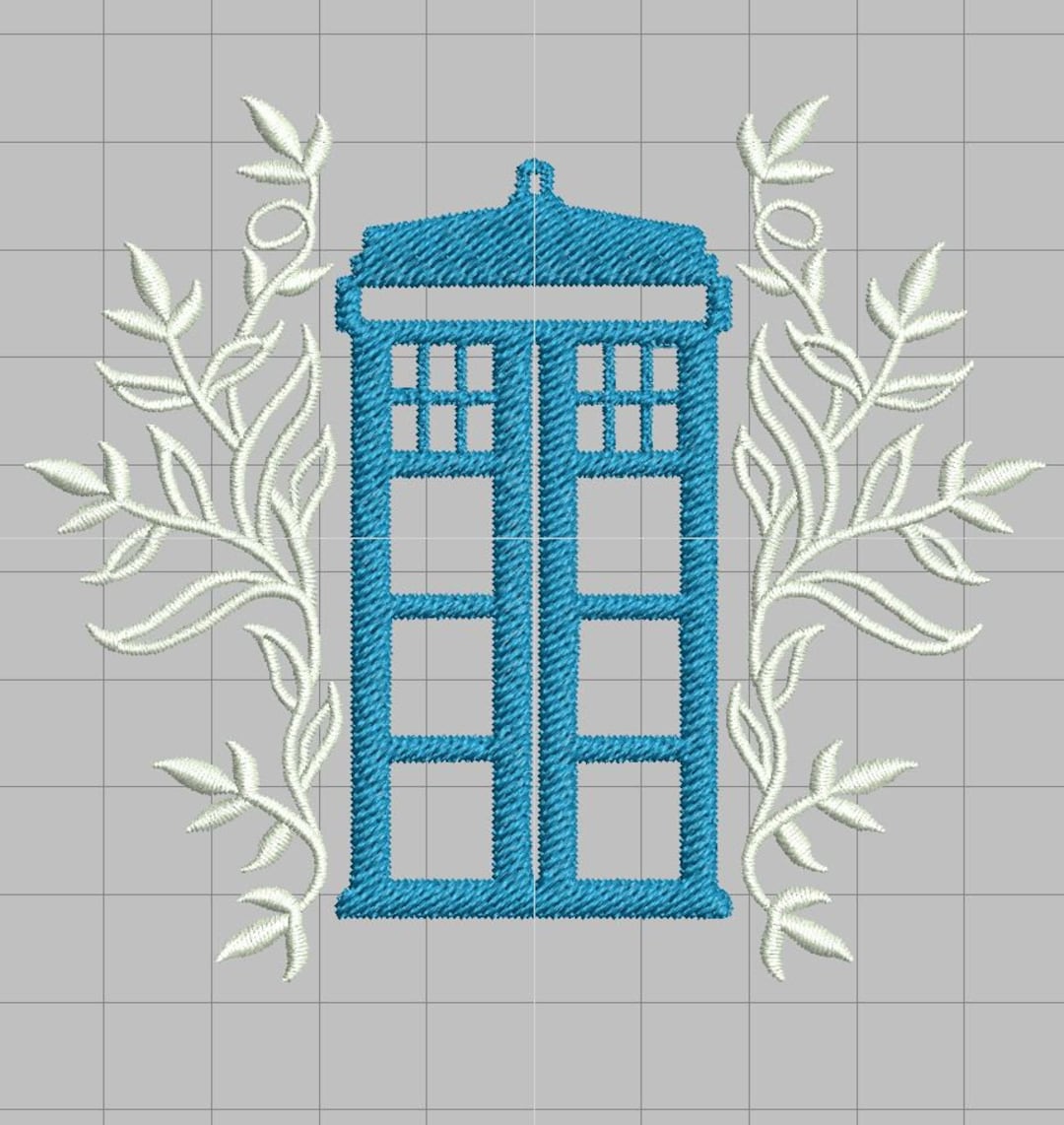 Dr Who Machine Embroidery Design - Fancy Tardis 4x4 - Etsy