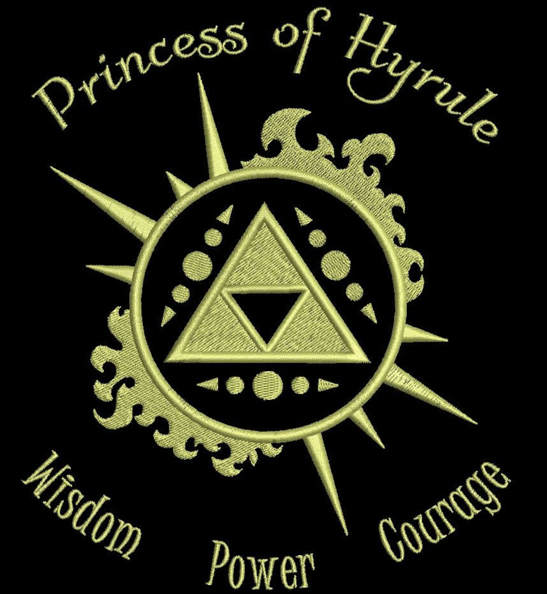 Zelda Machine Embroidery Design - Embellished Triforce 8x8 - Etsy