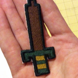 Zelda Machine Embroidery Design - Retro 8 Bit Sword 4x4 - Etsy