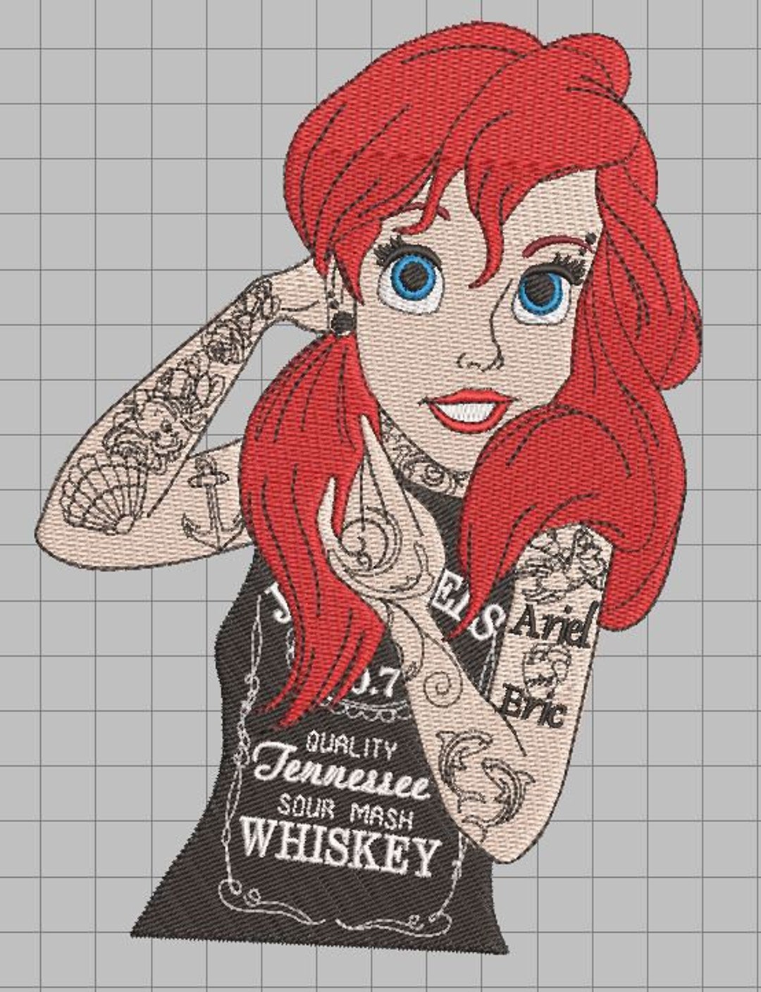 Punk Princess Machine Embroidery Design - Arial 5x7 - Etsy