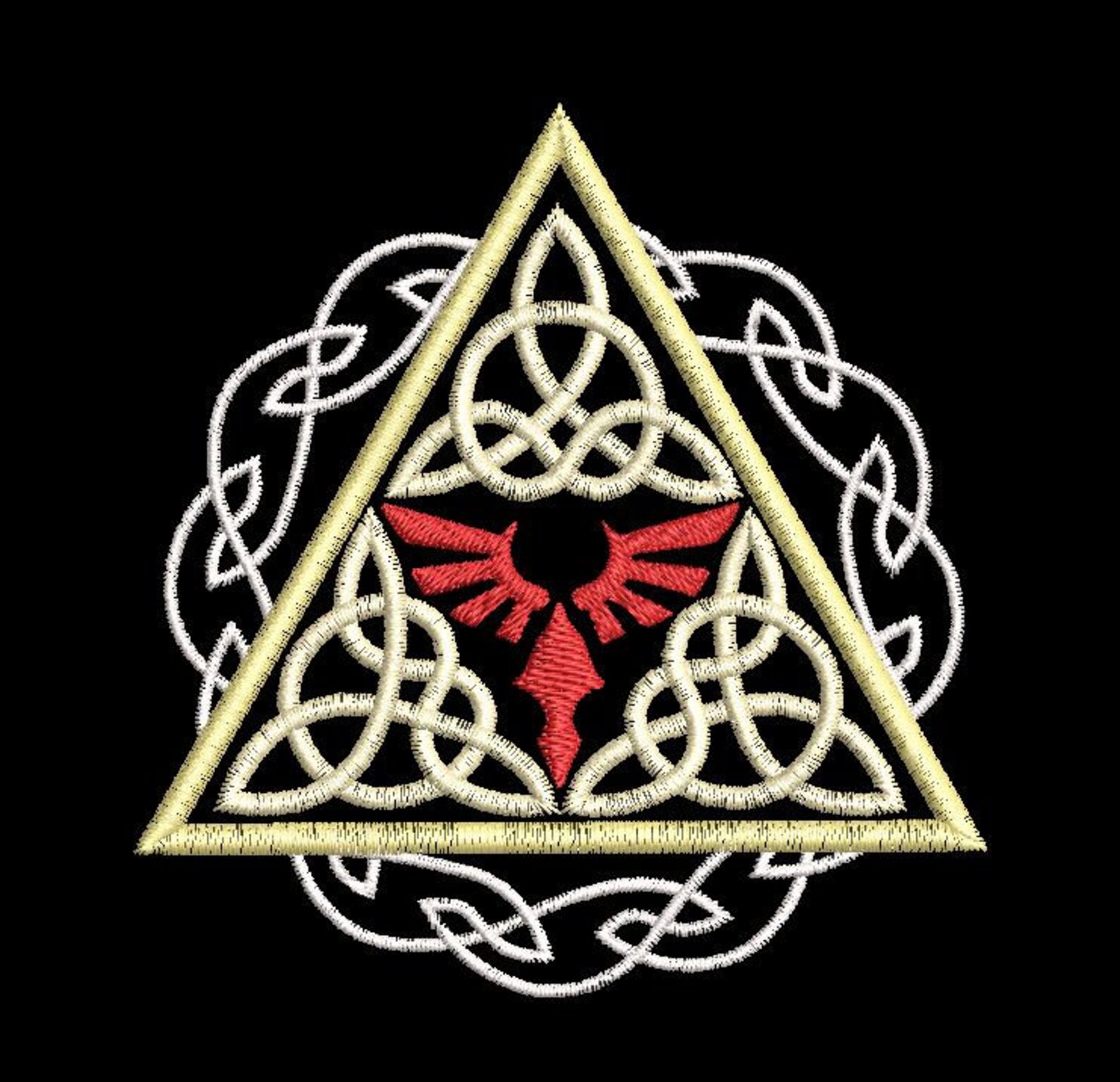 Zelda Machine Embroidery Design - Celtic Triforce 4x4 - Etsy