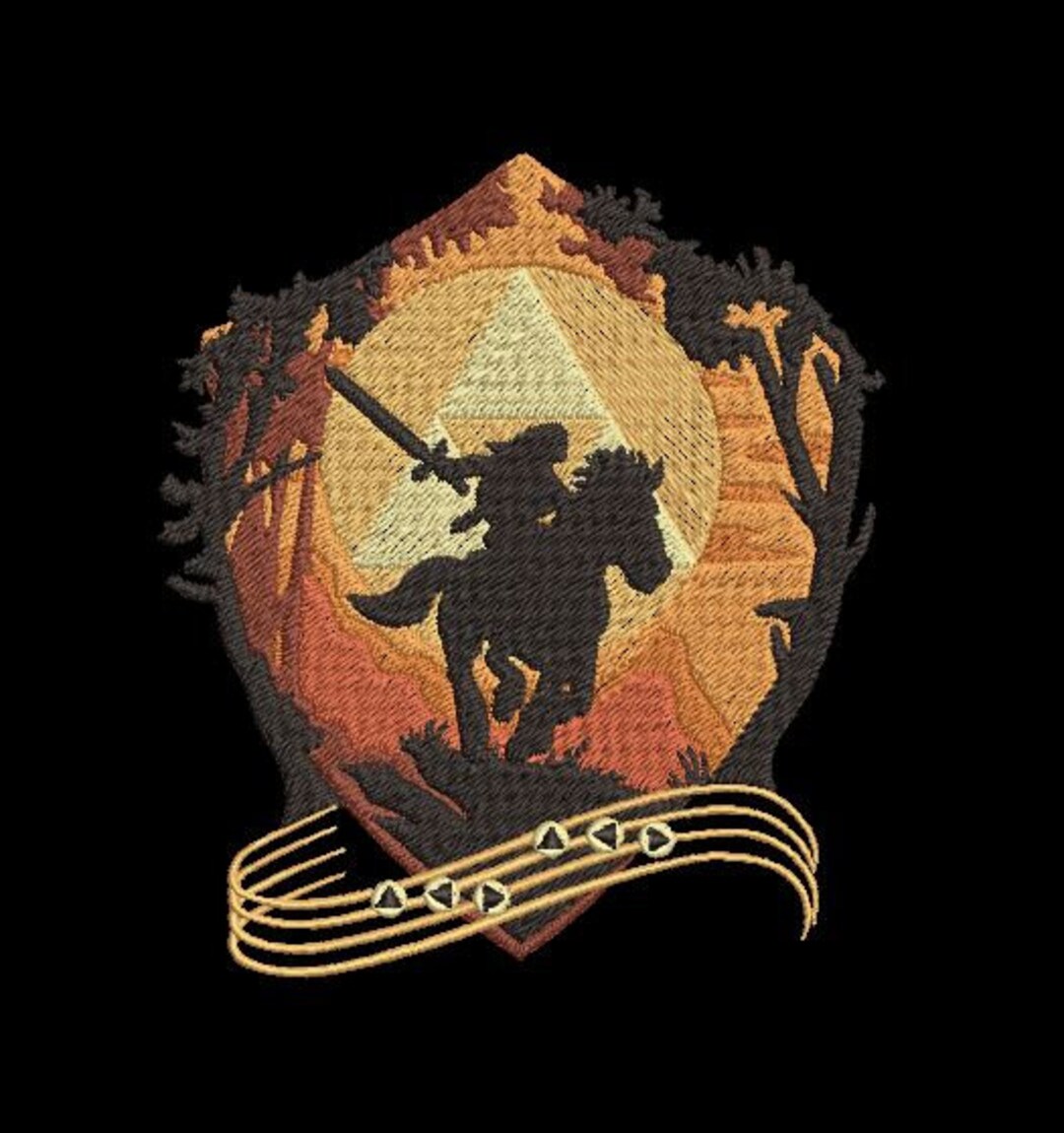 Zelda Machine Embroidery Design - Epona Shield Silhouette 5x7 - Etsy