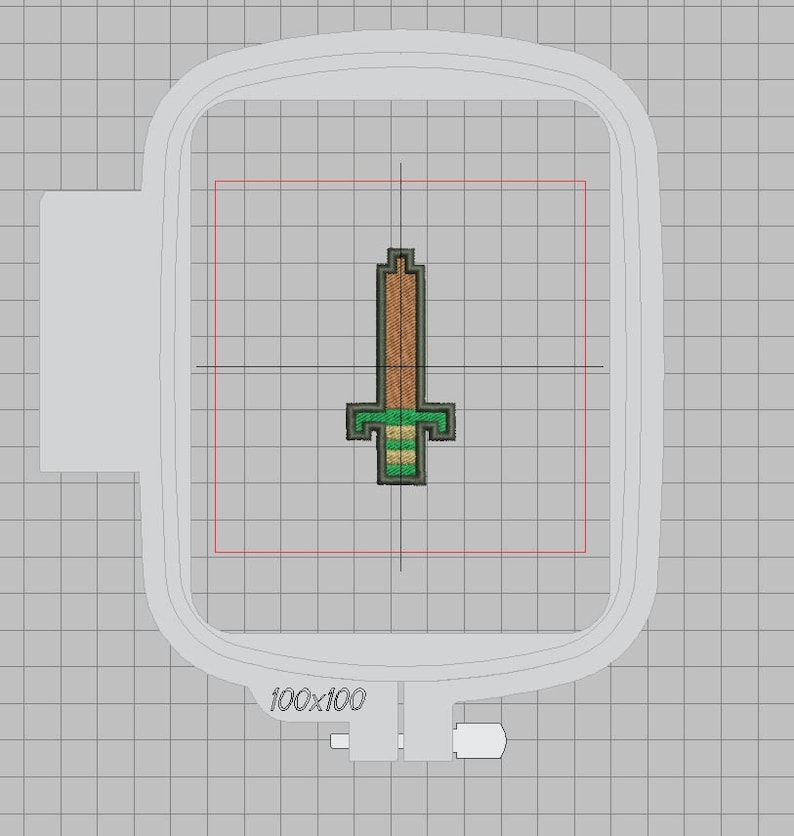 Zelda Machine Embroidery Design Retro 8 Bit Sword 4x4 - Etsy