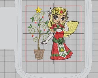 Zelda Machine Embroidery Design Christmas Link 4x4 | Etsy