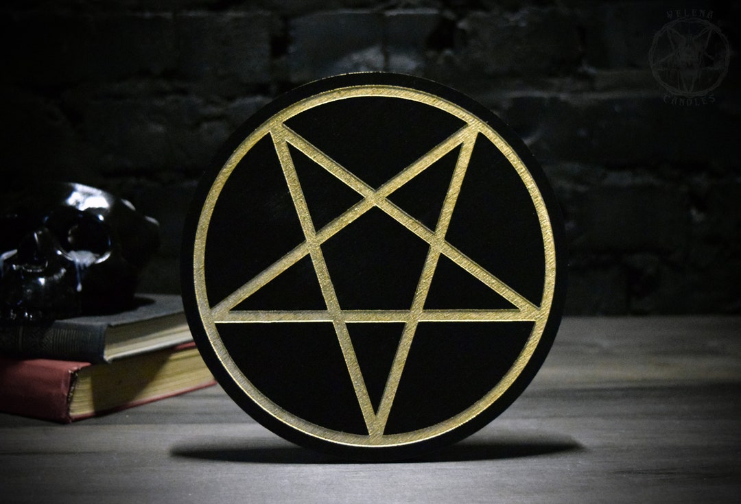 Pentagram Wooden Altar Pentacle - Etsy