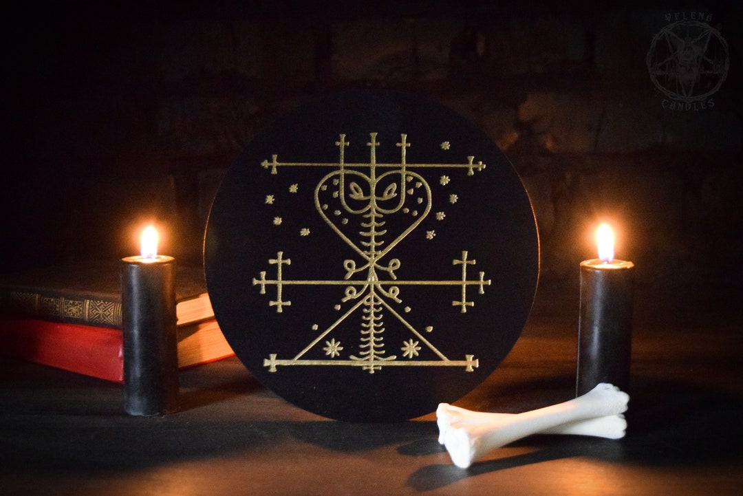 Loa Maman Brigitte Veve - Wooden Vodou Altar Pentacle - Etsy