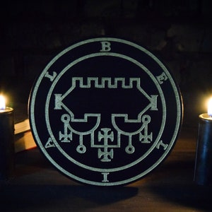 Sigil Belial, Demon Ars Goetia - Wooden Altar Pentacle - Etsy