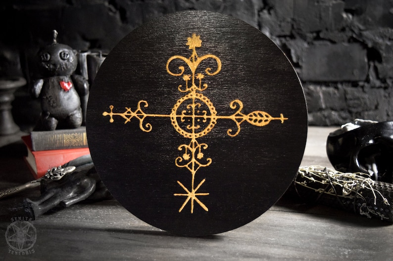 Loa Simbi Veve Wooden Vodou Altar Pentacle - Etsy