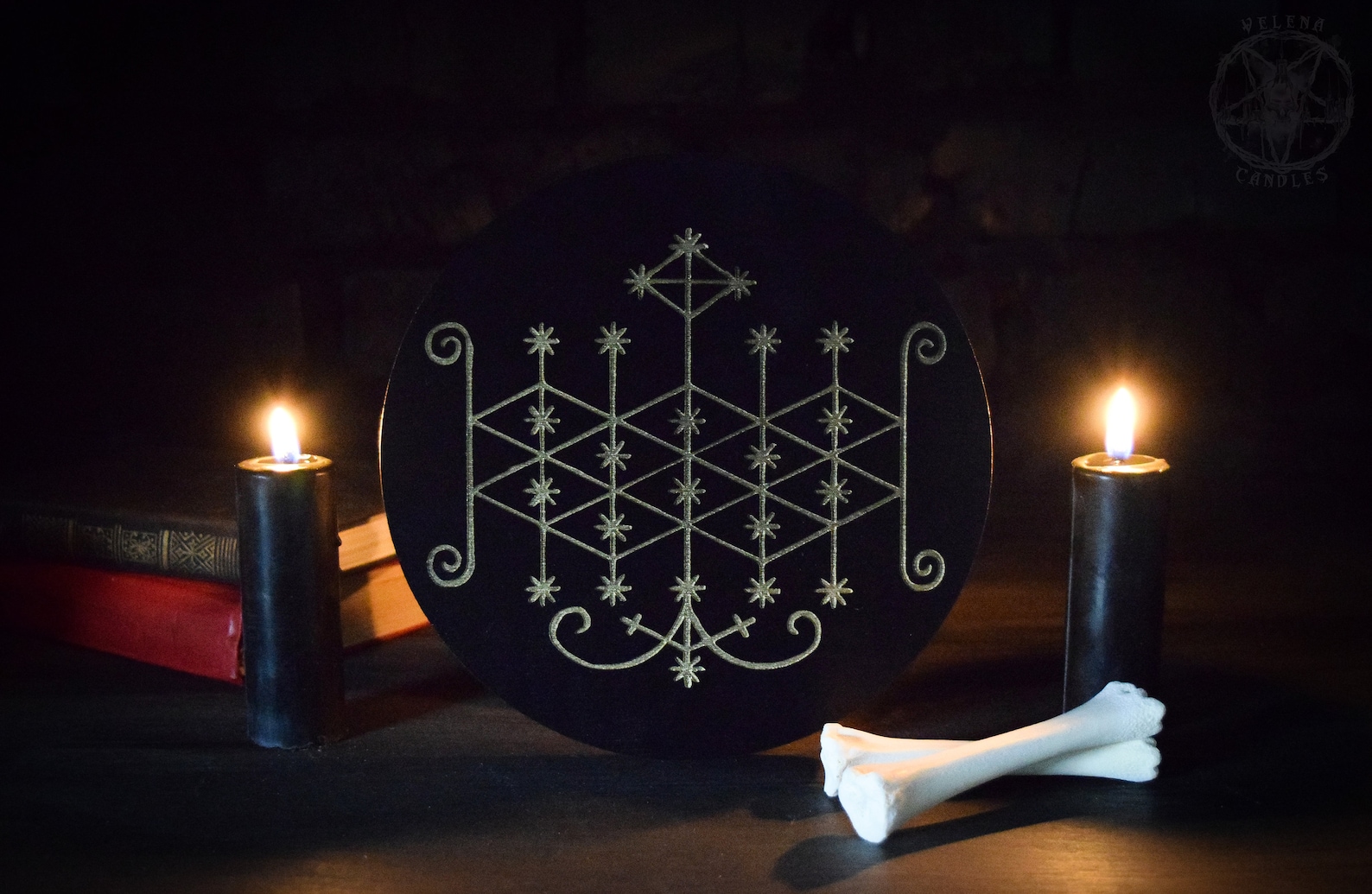 Loa Ogoun Veve Wooden Vodou Altar Pentacle - Etsy