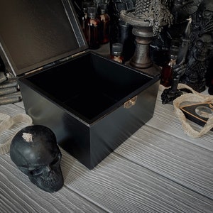 Wooden Box Sigil Lucifer | Black & Gold - Etsy