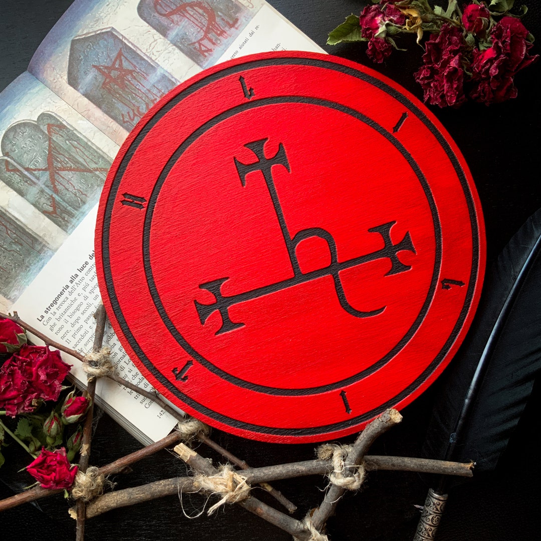 Sigil Lilith Red - Wooden Altar Pentacle - Etsy