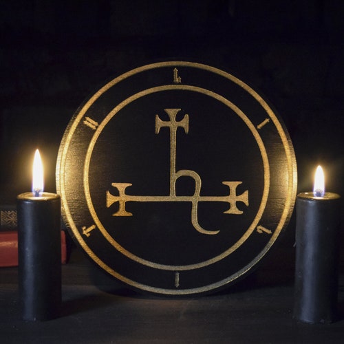 Sigil Lucifer Wooden Altar Pentacle - Etsy