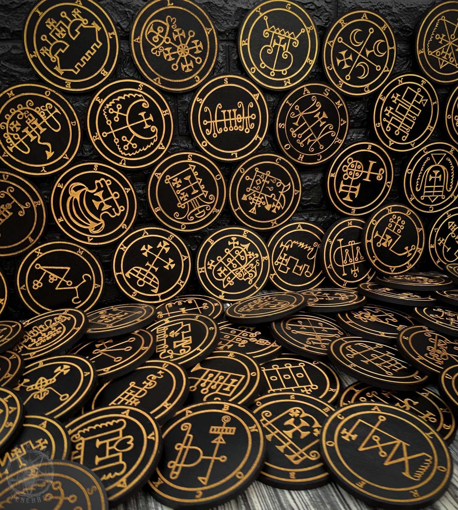 All 72 Goetia Demons Wooden Altar Pentacles - Etsy
