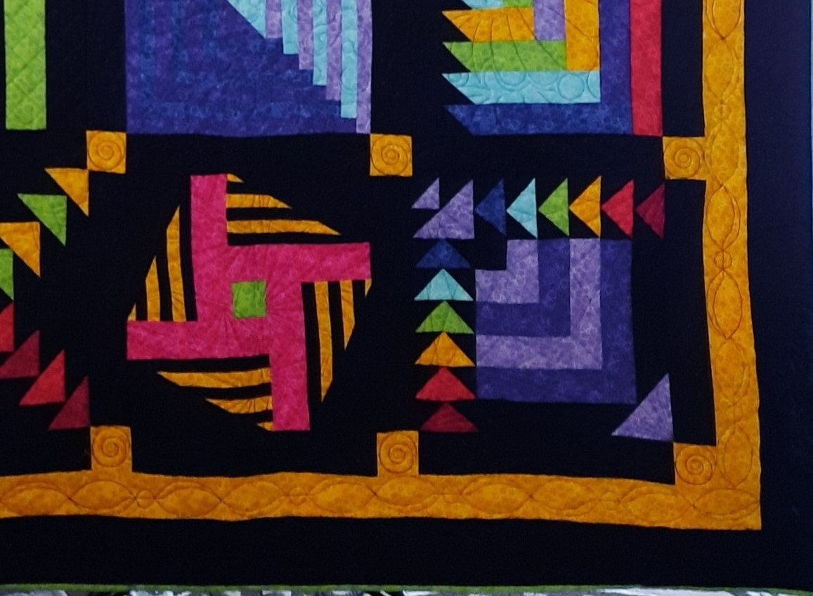 Finishing of Adventures in Log Cabin, Border and Sashing W ...