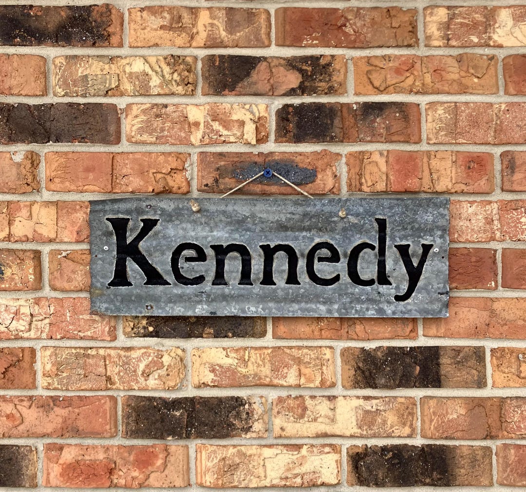 Personalized Reclaimed Tin Worded Signs - Etsy
