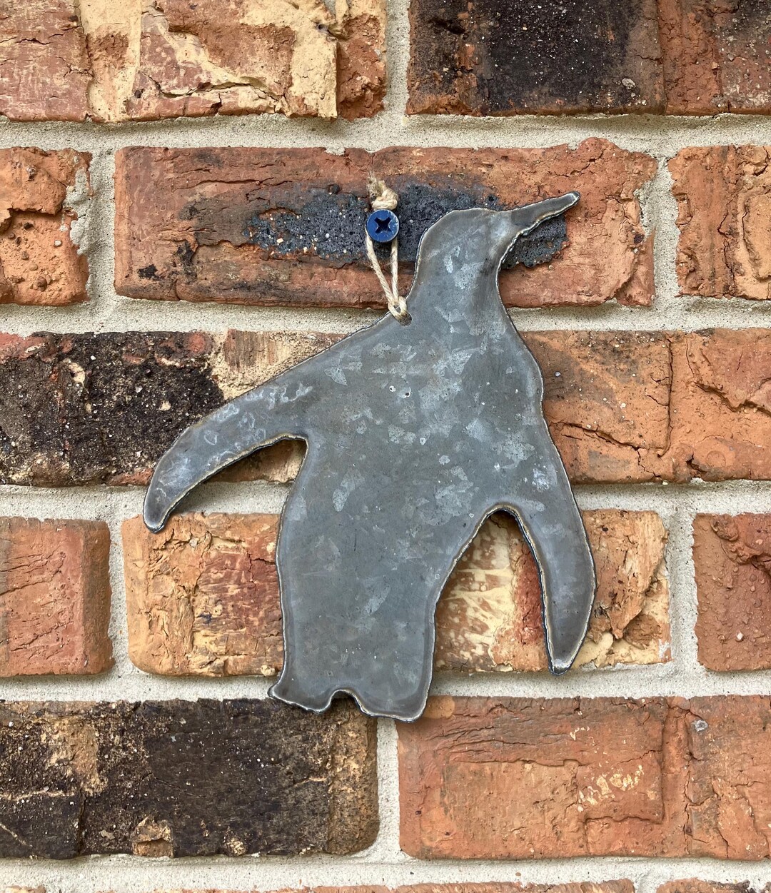 WADDLING PENGUIN Cutout Reclaimed Tin Sign - Etsy