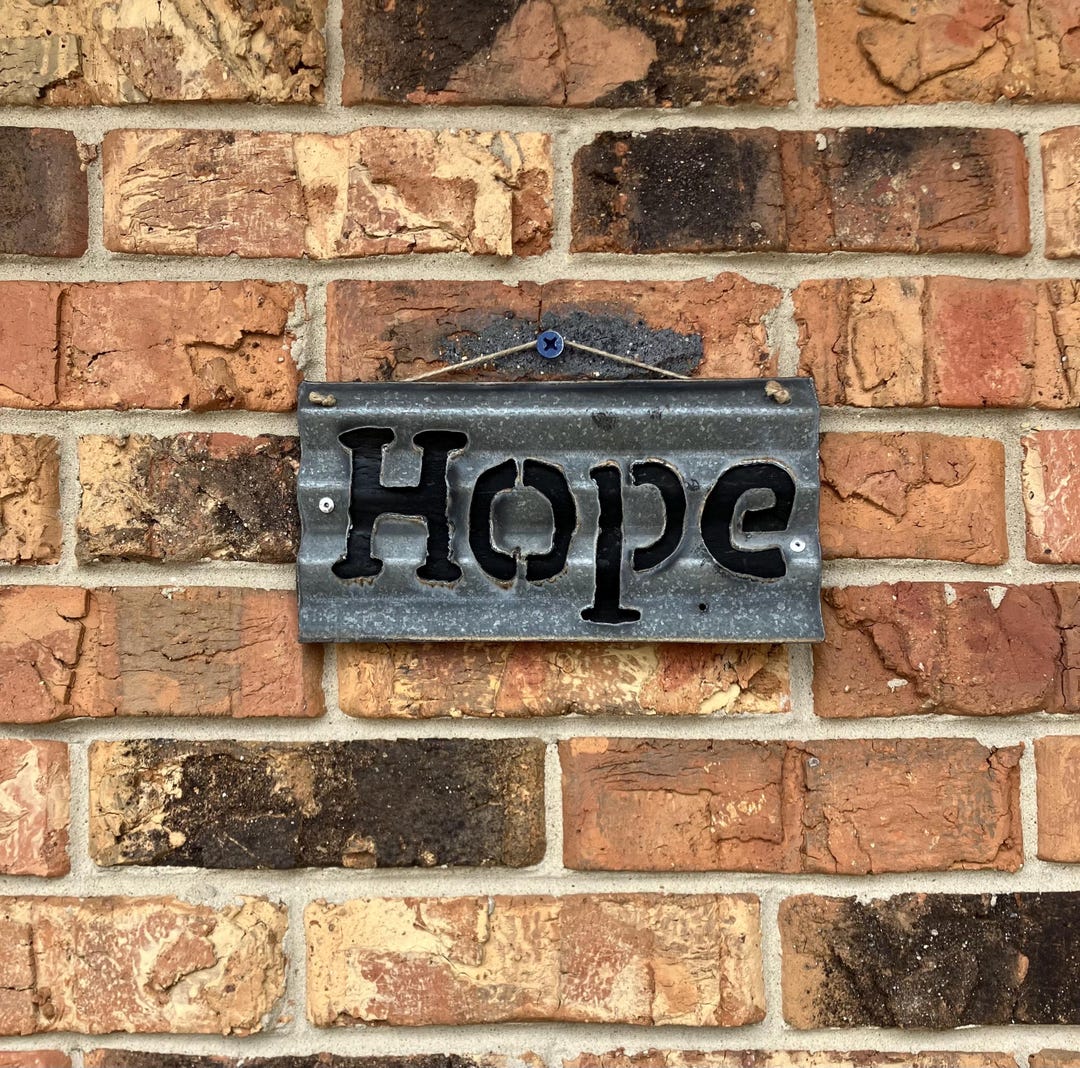 HOPE Reclaimed Tin Sign - Etsy