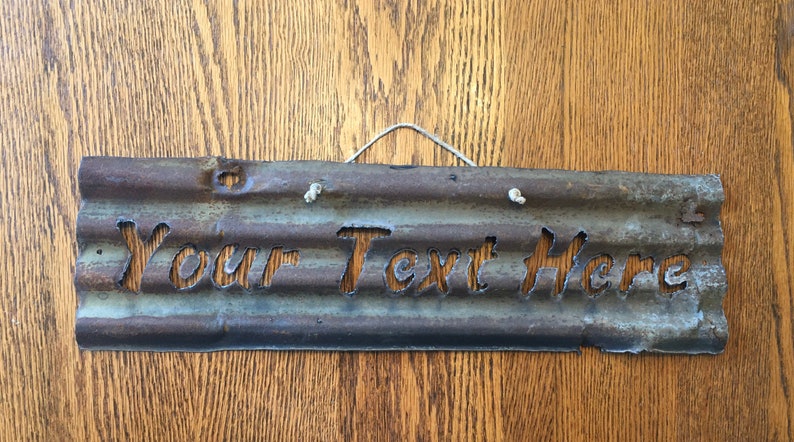 Personalized Reclaimed Tin Worded Signs - Etsy