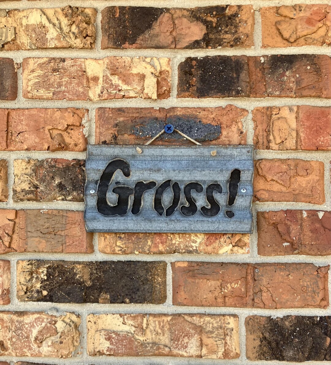 GROSS! Reclaimed Tin Sign - Etsy
