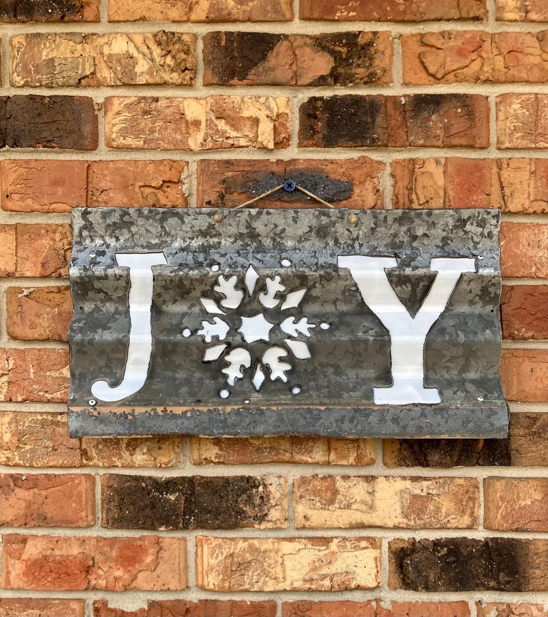 JOY Reclaimed Tin Sign - Etsy