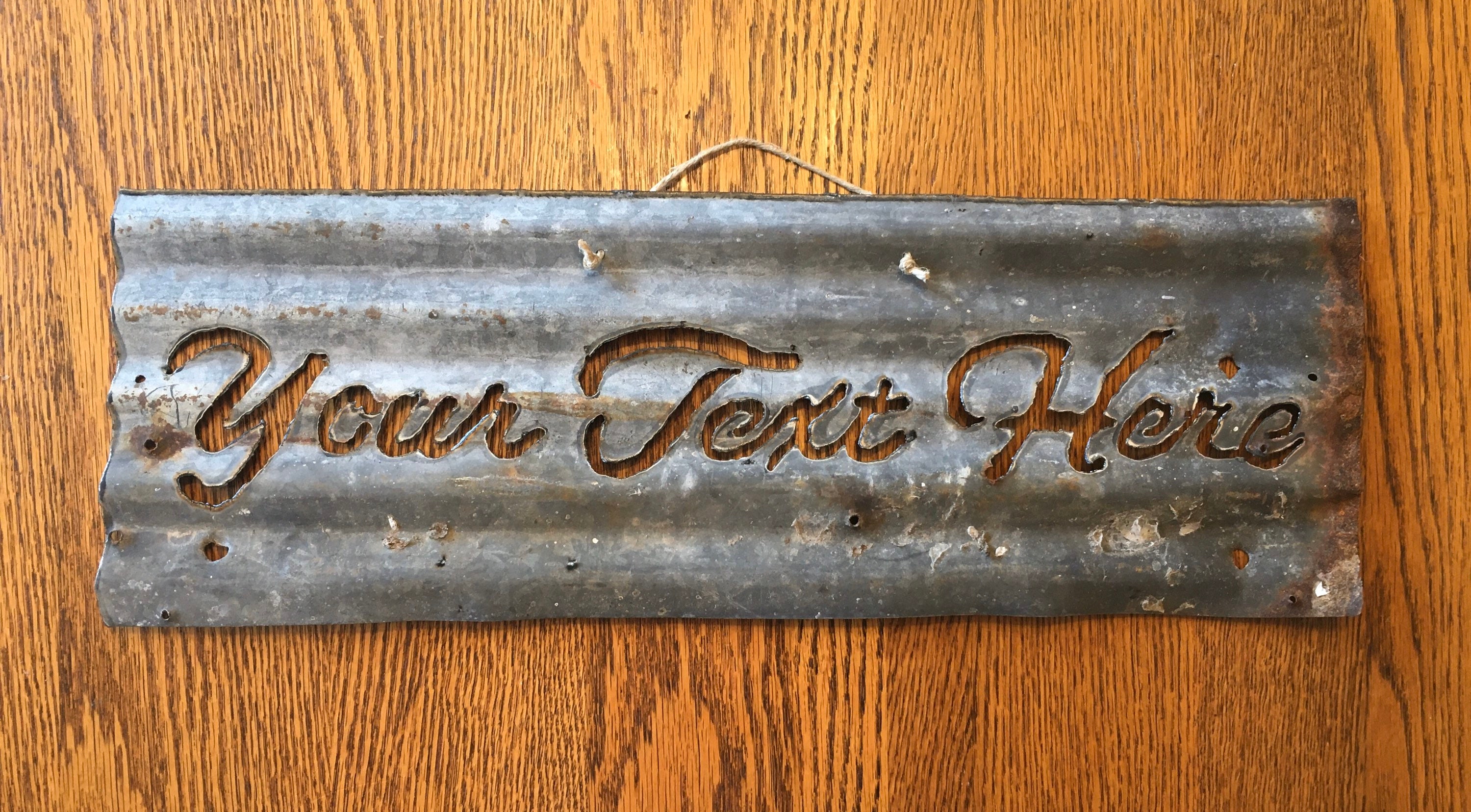 Personalized Reclaimed Tin Worded Signs - Etsy