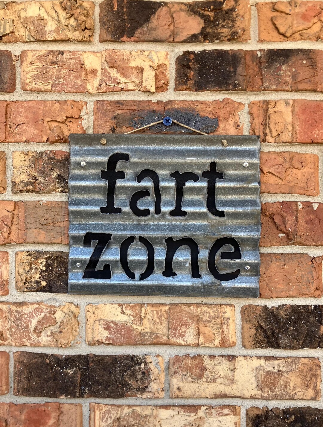 FART ZONE Reclaimed Tin Sign - Etsy