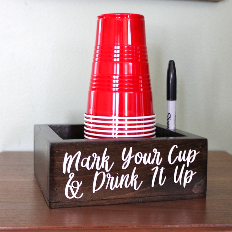 Wood Solo Cup Holder - Etsy
