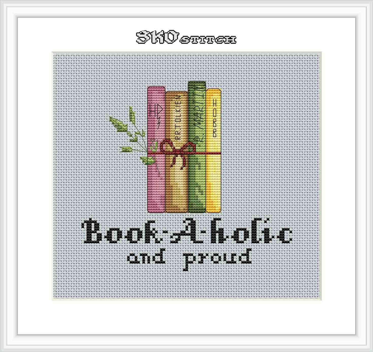 Books Cross Stitch Pattern Fantasy Book Embroidery Fandom | Etsy