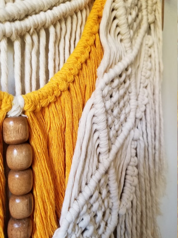 Sunflower Macrame Wall Hanging | Etsy