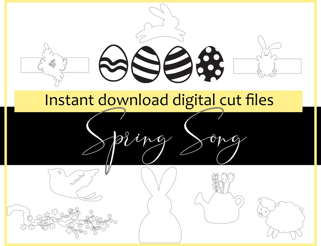Spring Song Pack Cut Files - Instant Download - Etsy