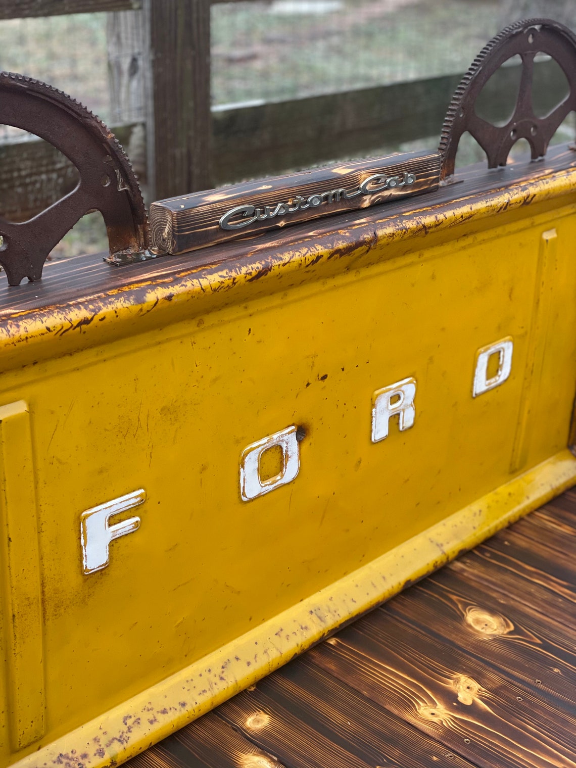 1953-72 Yellow Ford Tailgate Bench W/stepside Trays - Etsy