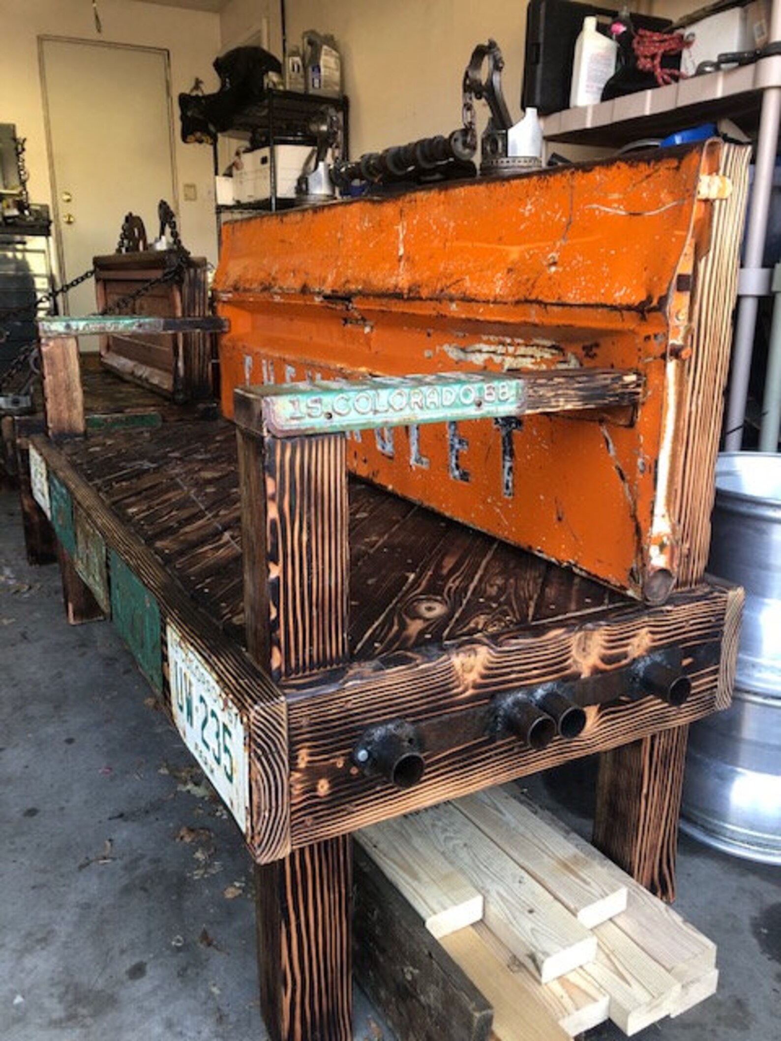 Vintage Custom Wooden Chevrolet Tailgate Bench - Etsy