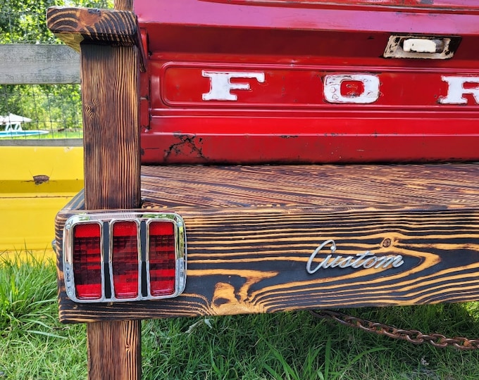 69 Red Ford Tailgate Bench - Etsy
