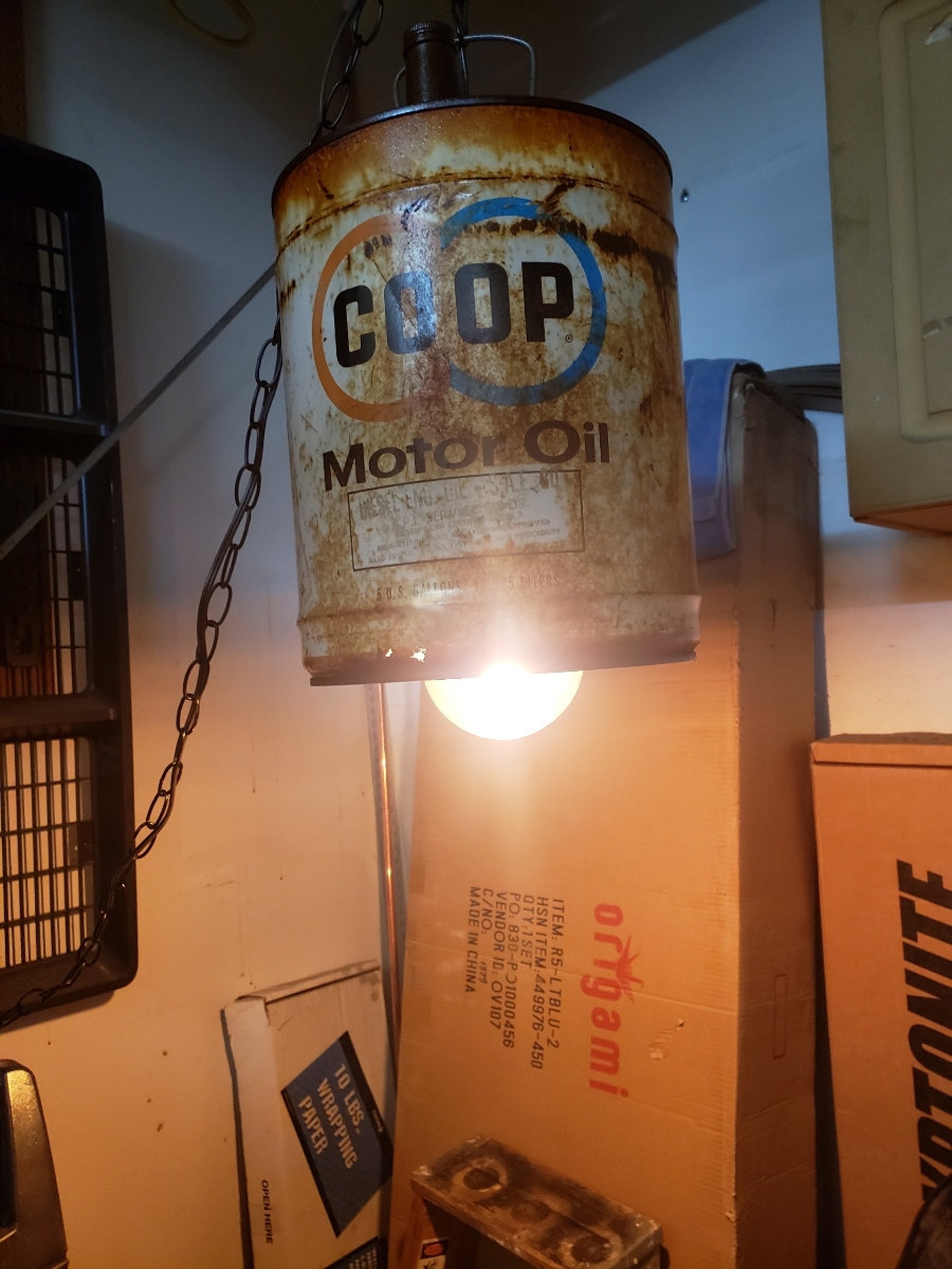 Vintage Oil Can Hanging Lights - Etsy