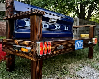1953-72 Yellow Ford Tailgate Bench W/stepside Trays - Etsy