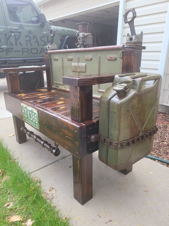 Vintage Willy's Jeep Tailgate Bench - Etsy