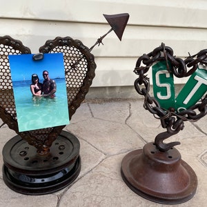 Heavy Metal Standing and Wood Frame Customized Hearts - Etsy