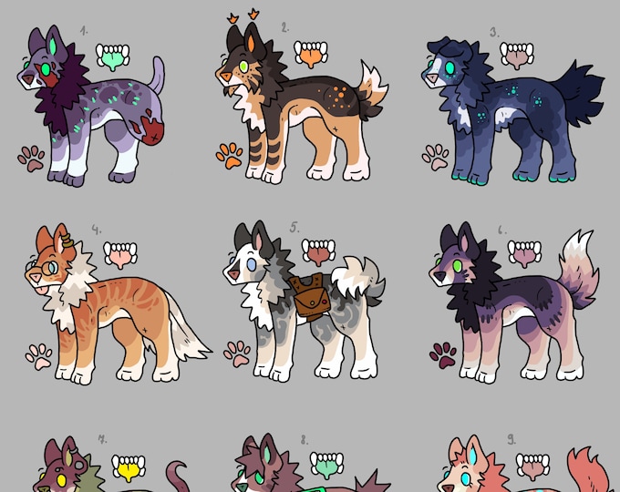 Feral Furry Dog Puppy Pup Wolf Canine Adopt Adoptable OC Fursona Chibi ...