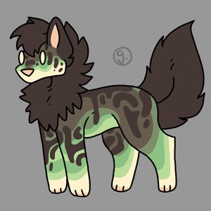 Feral Furry Dog Puppy Pup Wolf Canine Adopt Adoptable OC - Etsy